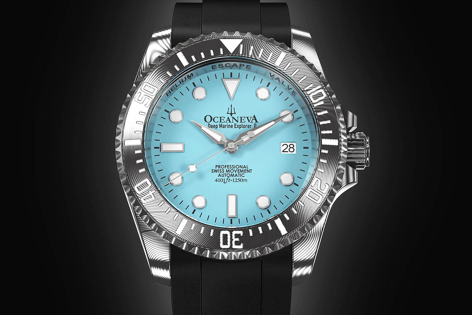 Discover the Oceaneva Deep Marine Explorer II in Damascus Steel ...